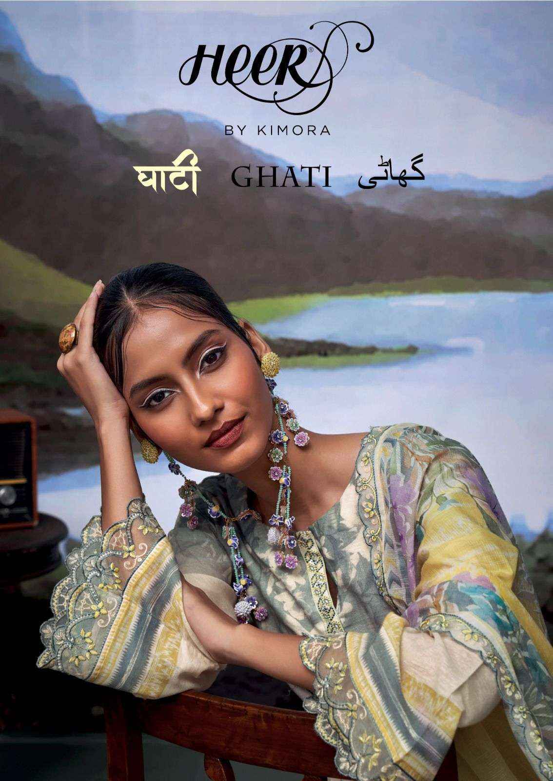 Kimora Heer Ghati Linen Cotton Dress Ladies Suits In Wholesale