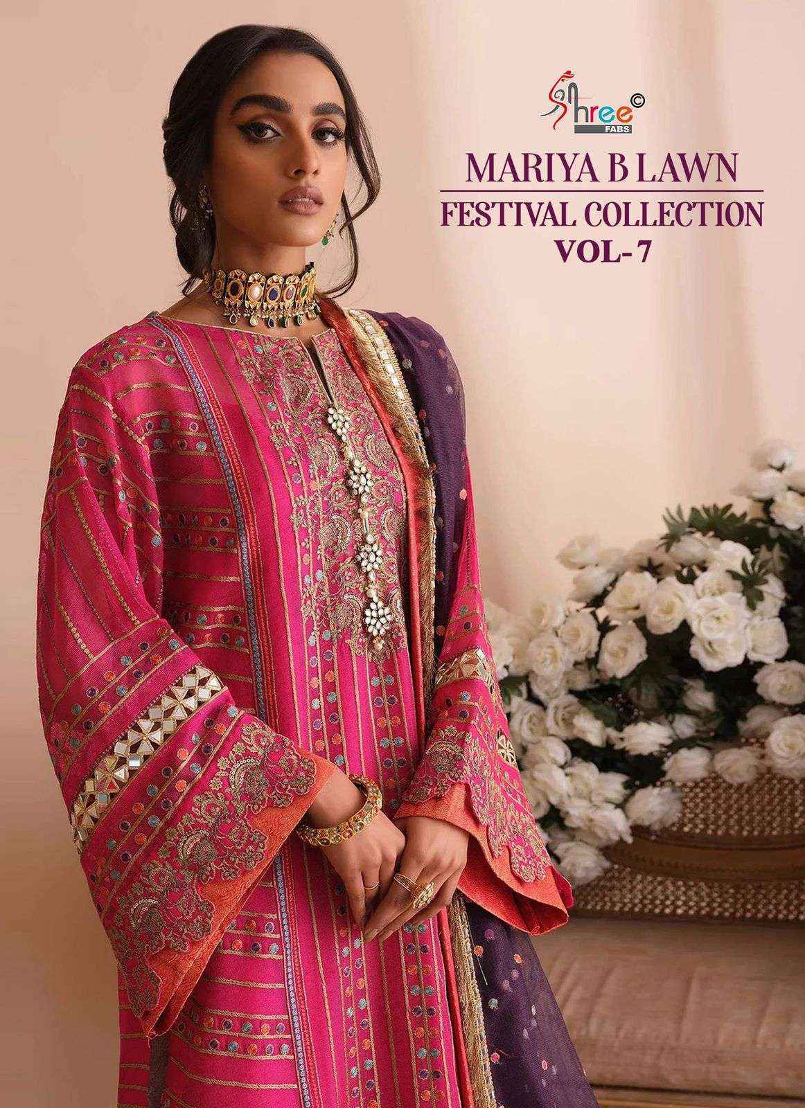 Shree Fabs Mariya B Lawn Festival Collection Vol 7 Cotton Dress ...