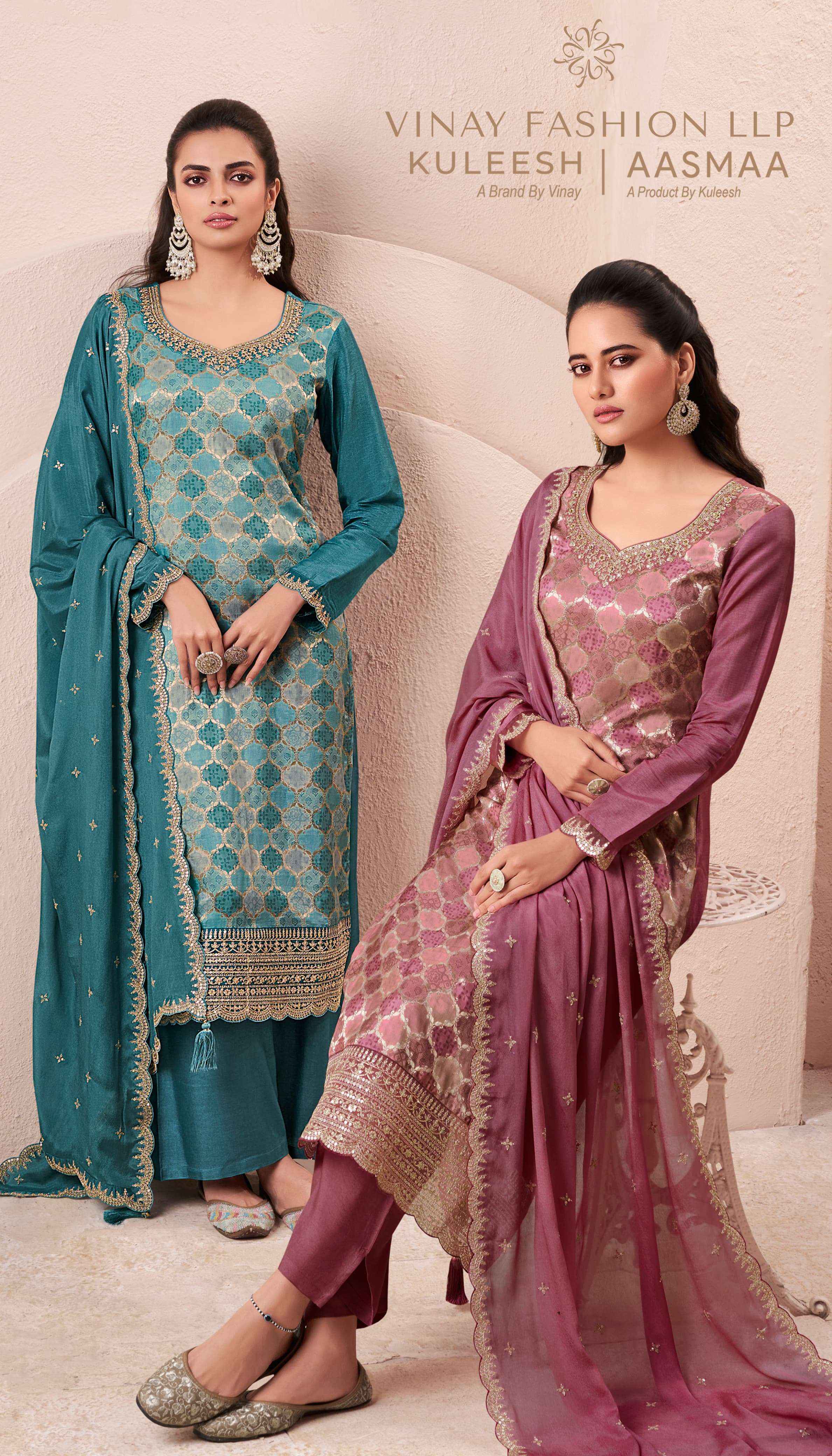 Vinay Fashion Kuleesh Aasmaa Silk Dress Material wholesale vinay suits ...