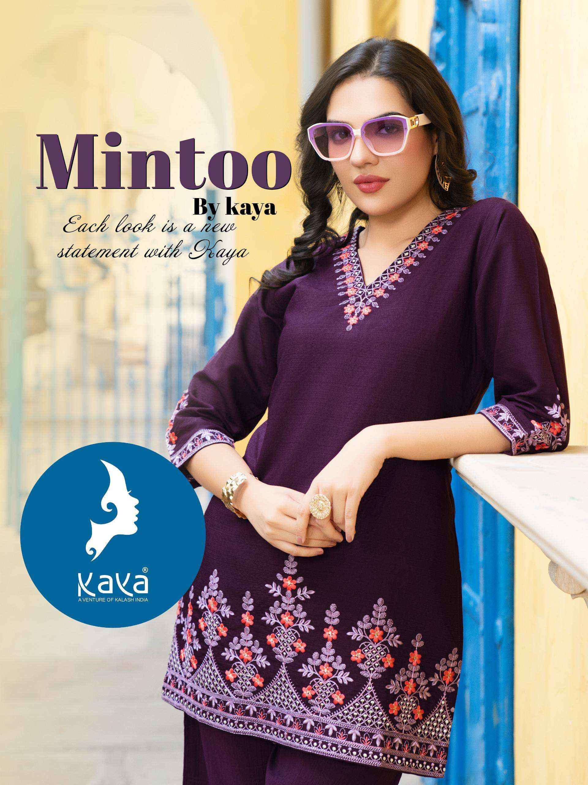 Kaya Mintoo Vertican Co Ord Set party wear kurtis wholesale