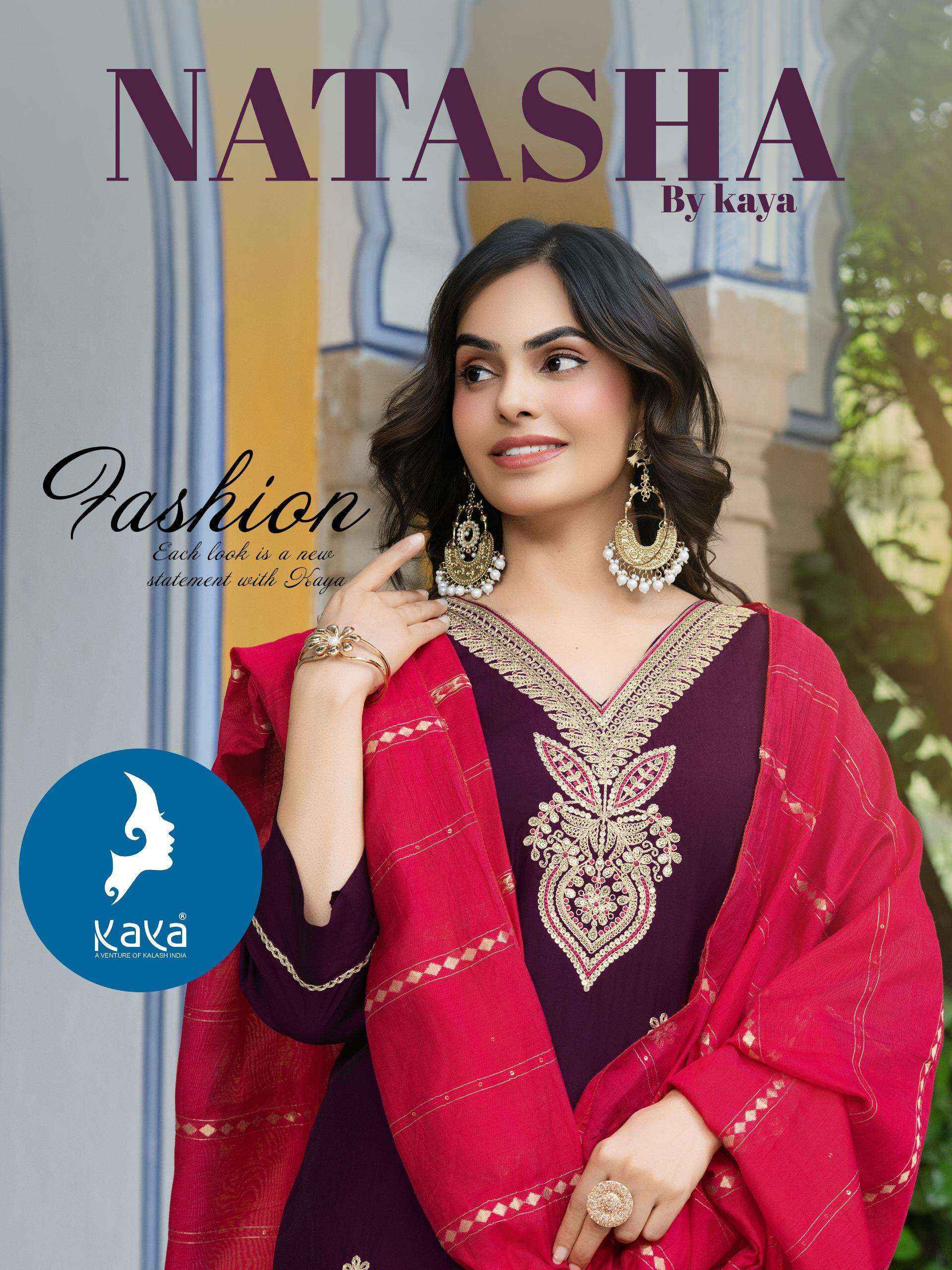 Kaya Natasha Roman Silk Kurti Combo designer kaya suits trader online