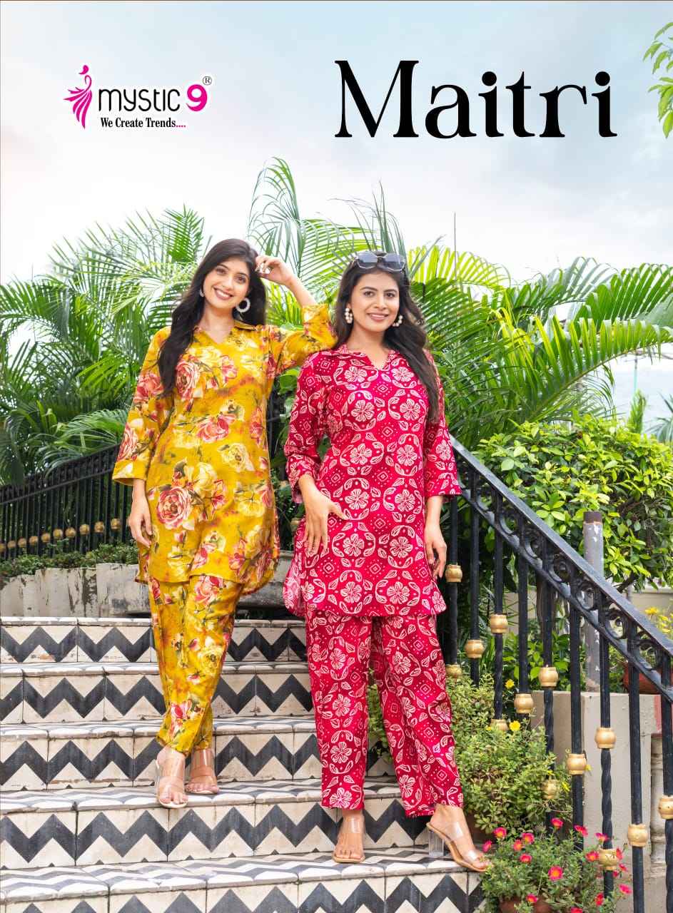 Mystic 9 Maitri Vol 3 Vertican Co Ord Set wholesale ladies weastern dresses