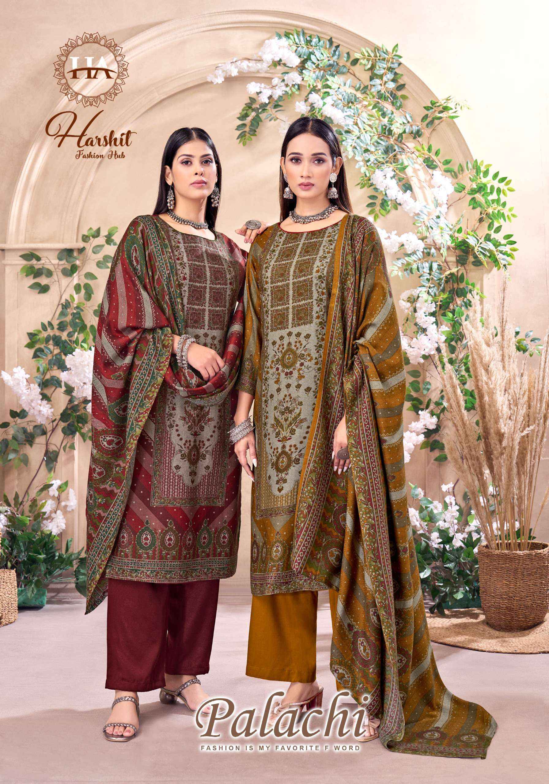 Harshit Fashion Palachi Pashmina Dress Material designer harshit suits ...