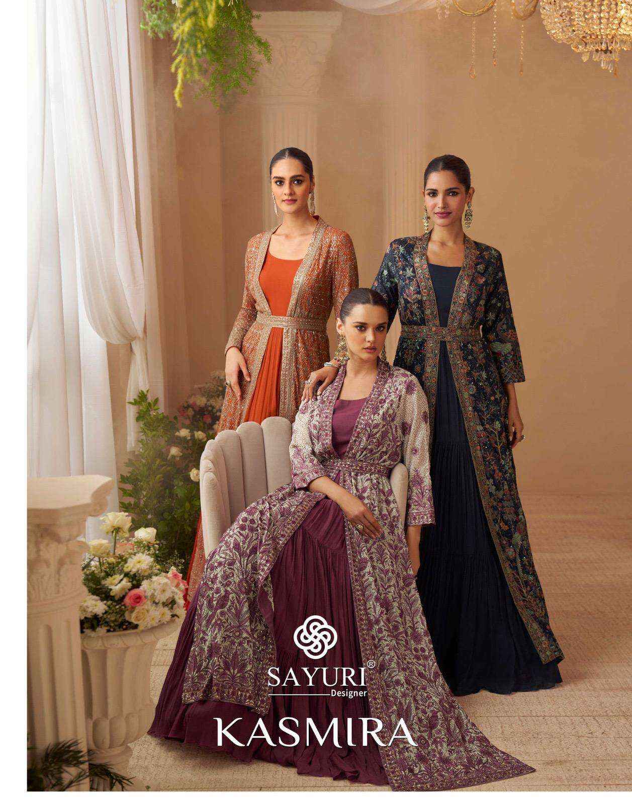 Sayuri Designer Kasmira Chinon Silk Gown designer ladies suits supplier