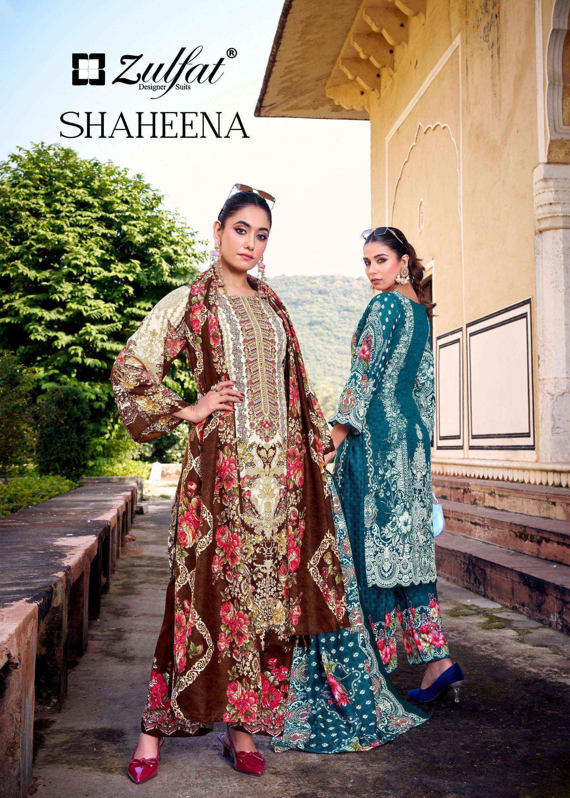 Zulfat Shaheena Rayon Dress Material best quality ladies suits supplier