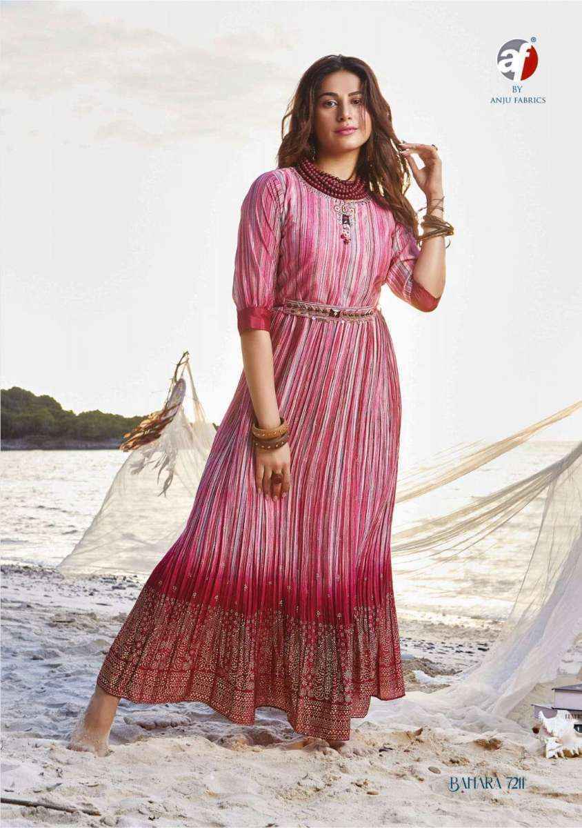 Anju Fabrics Bahara Vol 2 Georgette Gown Designer Dress Supplier