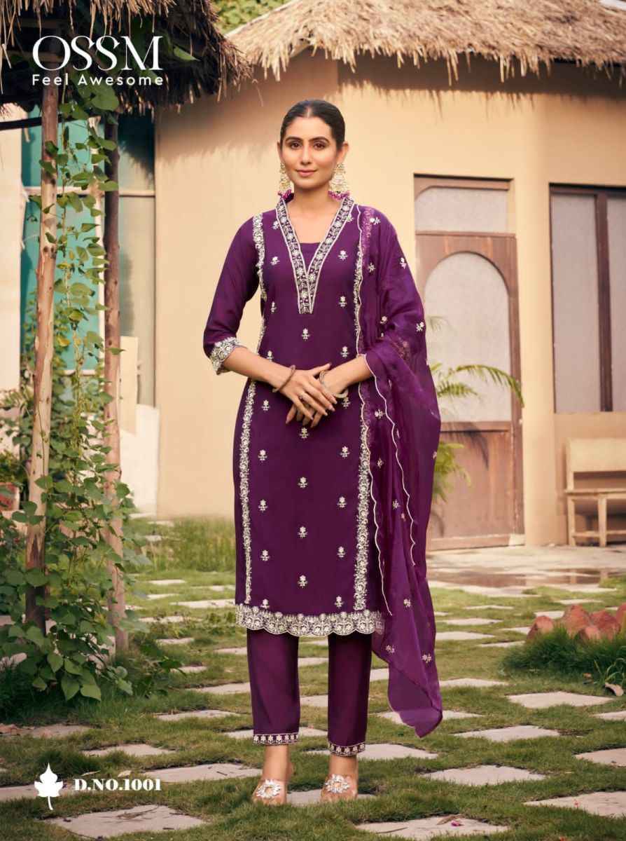 Ossm Gulabi Vol-3 Viscos Roman Silk Readymade Suit Wholesale Online Mumbai