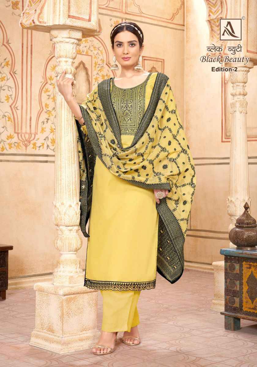 Alok Black Beauty Edition 2 Cotton Dress Material Stylish Ladies Cloths