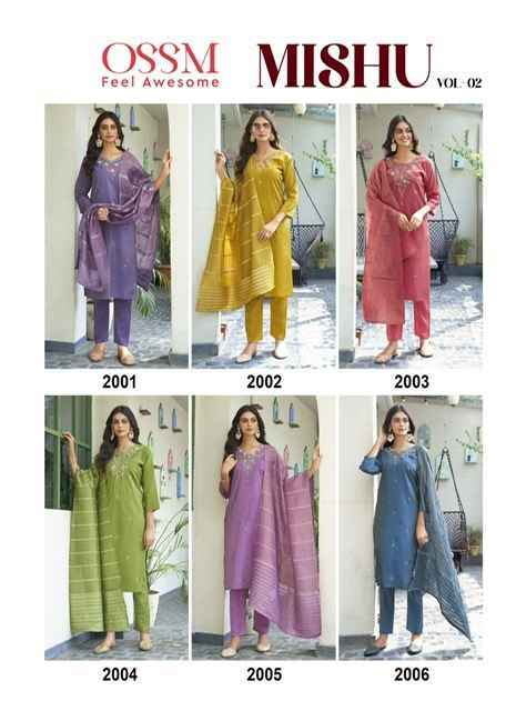 Ossm Mishu Vol-2 Roman Shimmer Readymade Suit Wholesale Online Mumbai