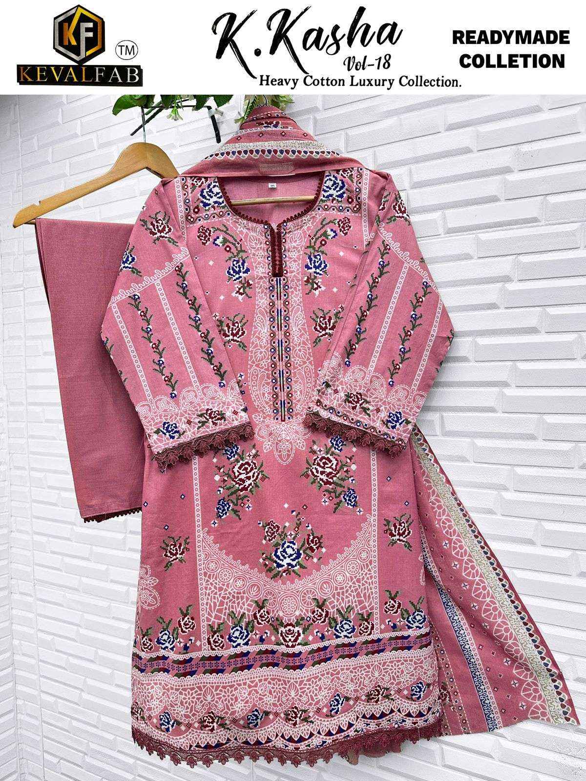 Keval Fab K Kasha Vol 18 Readymade Cotton Dress caasual cotton suits ...