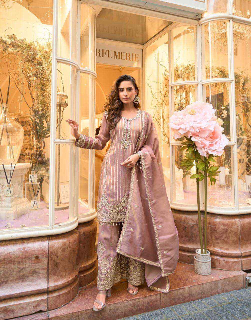 Sayuri Designer Amrit Readymade Jacquard Dress designer partywear ...