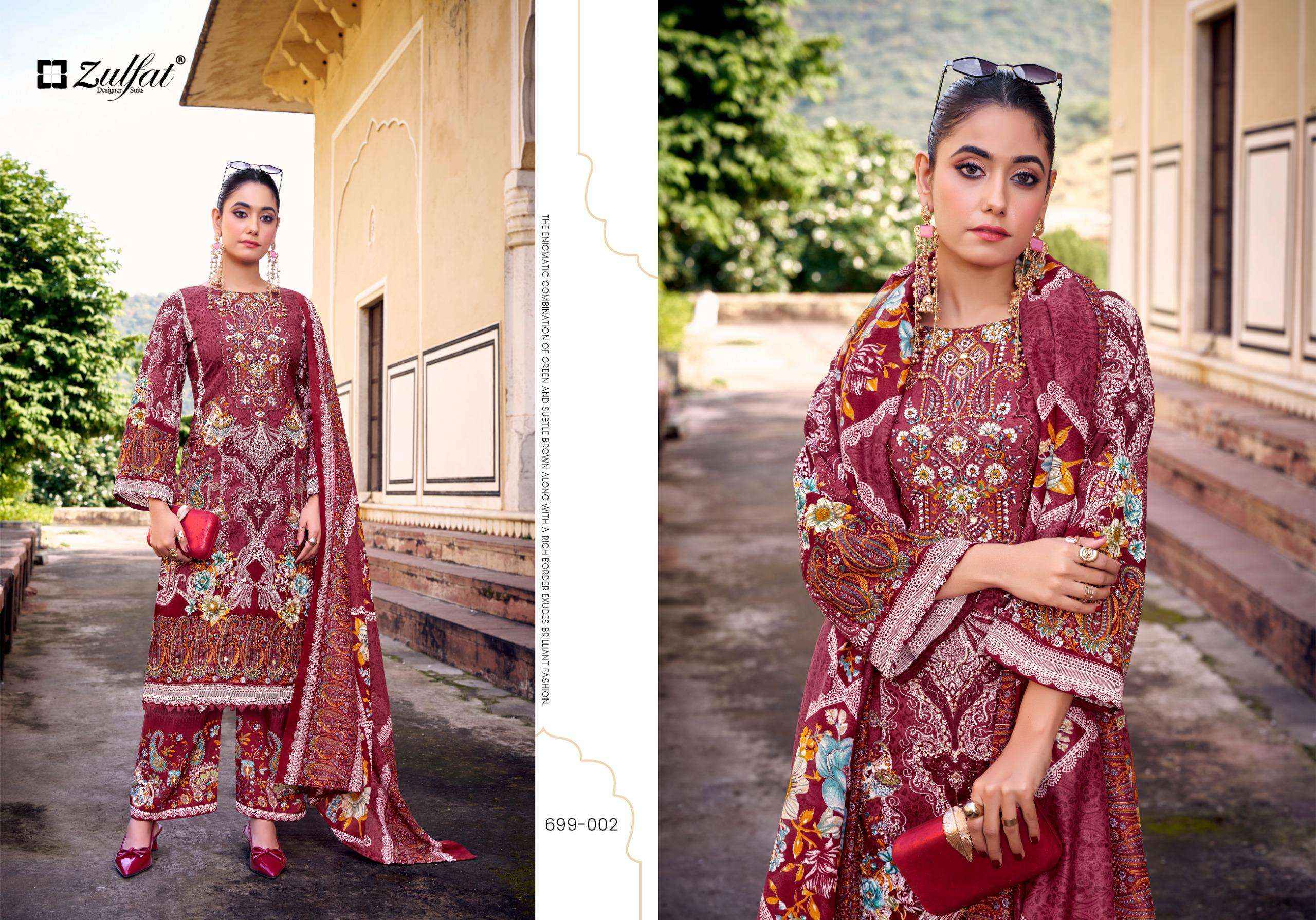 Zulfat Shaheena Rayon Dress Material best quality ladies suits supplier