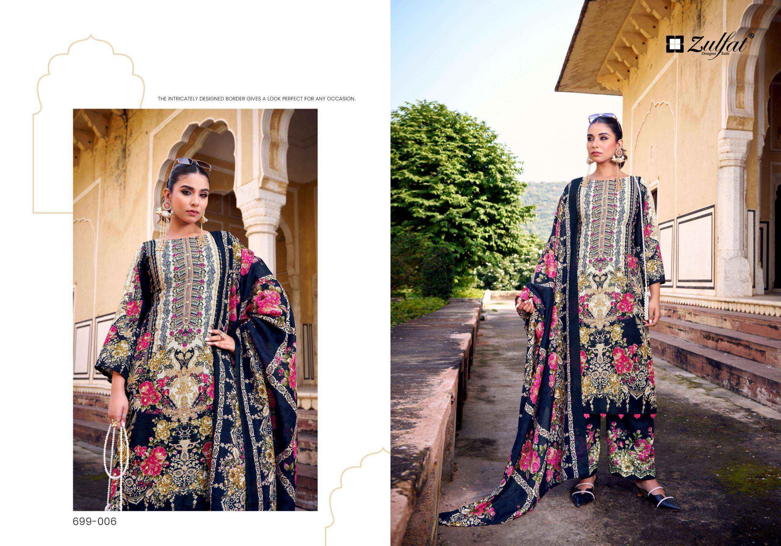 Zulfat Shaheena Rayon Dress Material best quality ladies suits supplier