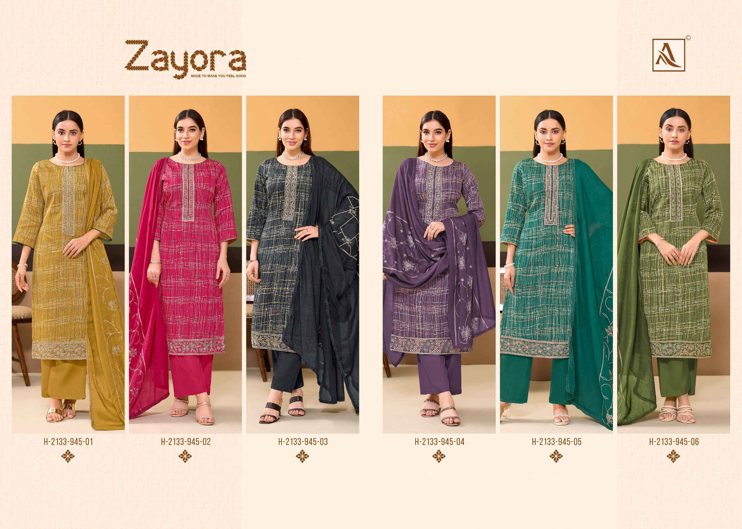 Alok Zayora Cotton Dress Material Alok Suits In Wholesale