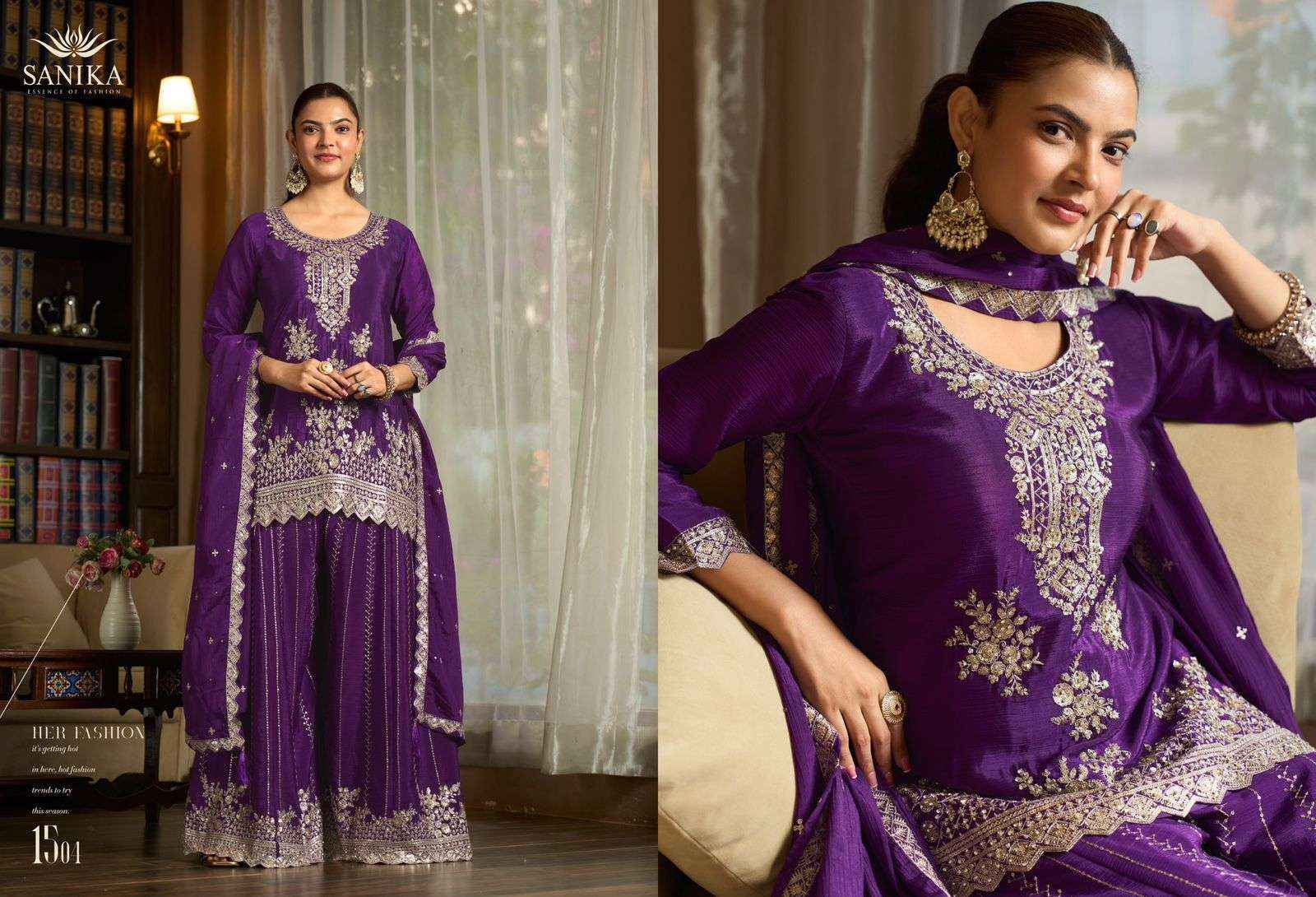 Sanika Yaari Readymade Chinon Silk Dress Wholesale Ladies Suits Trader