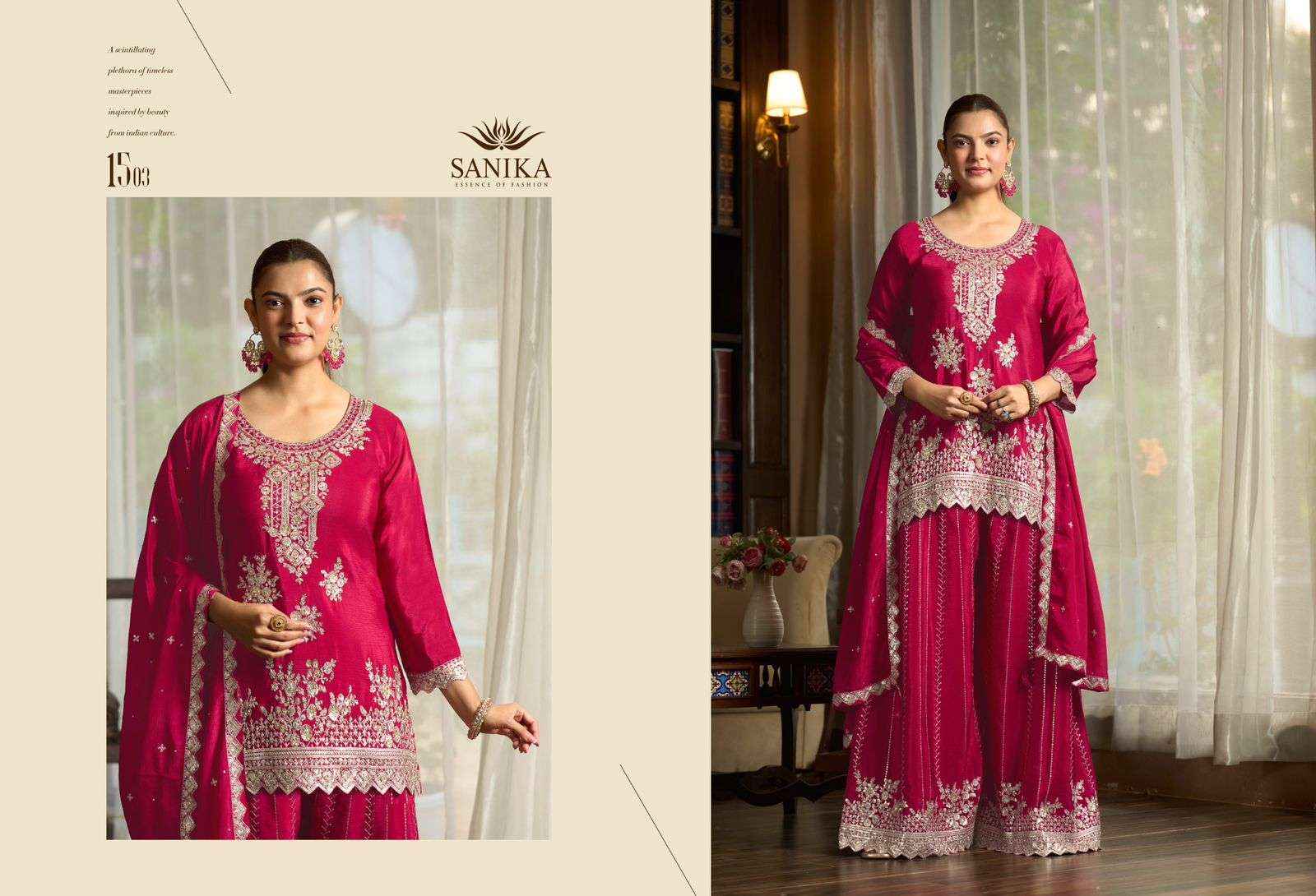 Sanika Yaari Readymade Chinon Silk Dress Wholesale Ladies Suits Trader