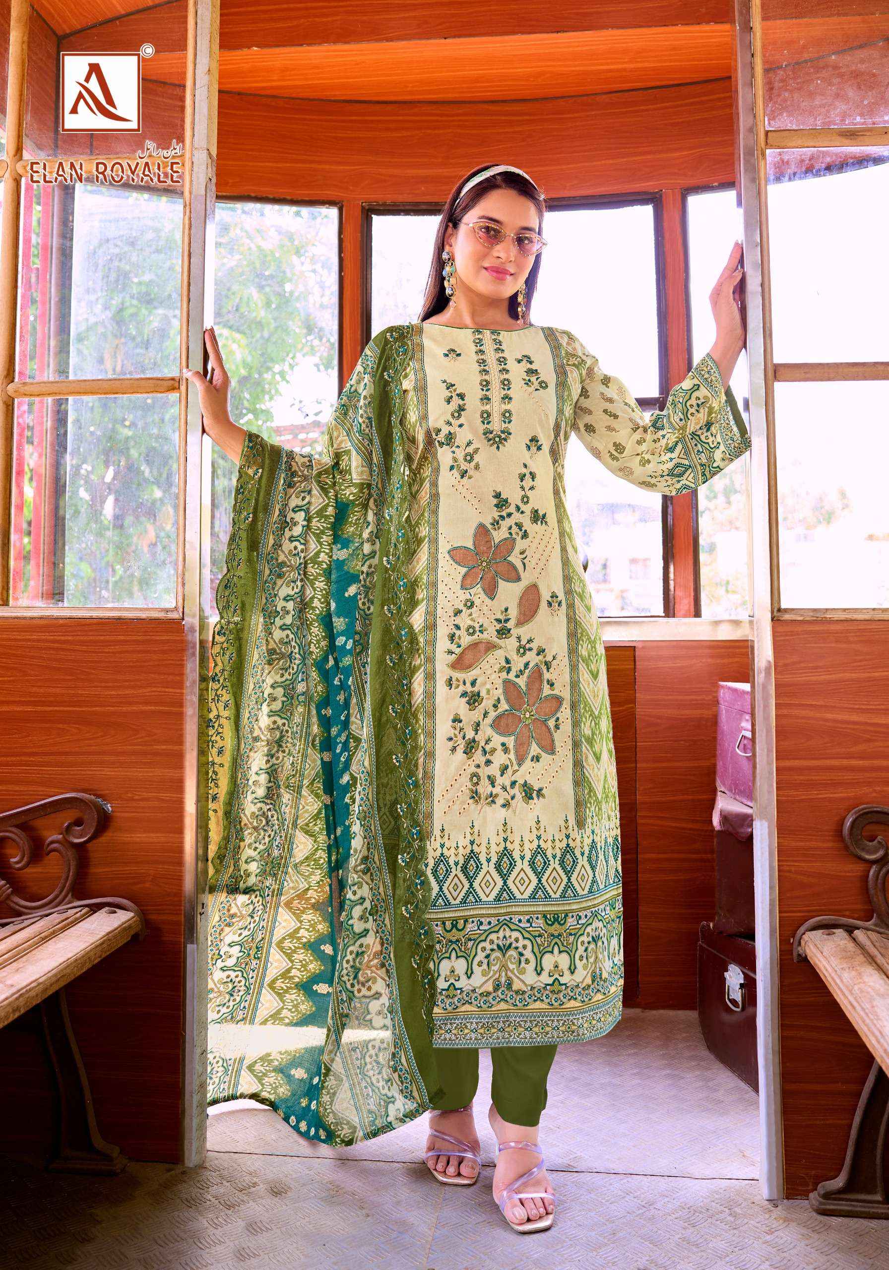 Alok Elan Royale Cambric Cotton Dress Material Designer Alok Suits Trader